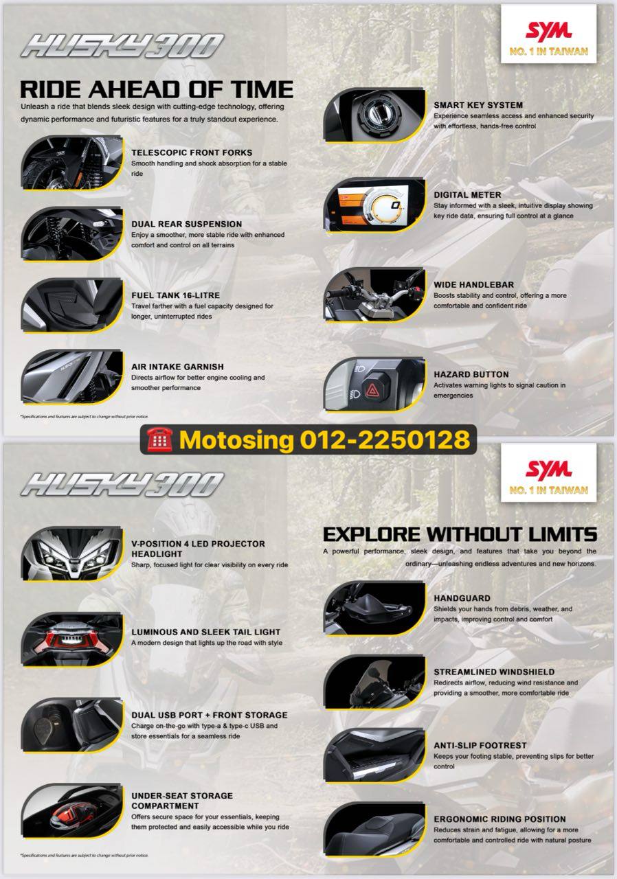 Sym Husky 300 - Motosing | MOTOSING